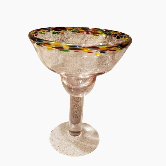 Hand Crafted | Dining | Mexican Confetti Margarita Glass 7 Colorful ...